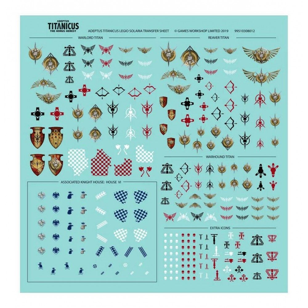 Legio Solaria + House Vi Transfer Sheet